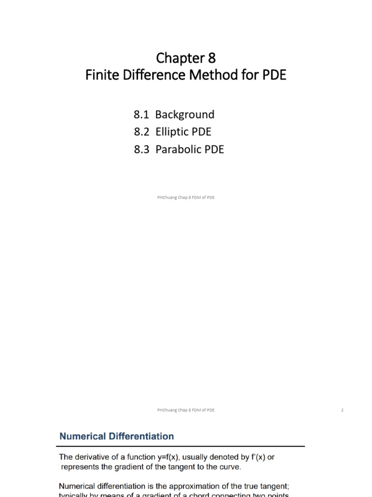 CV7003 Chap 8 FDM of PDE 2023 | PDF