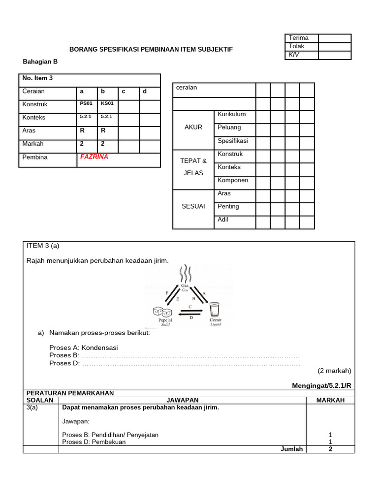 Proses Perubahan Jirim dan Cermin | PDF