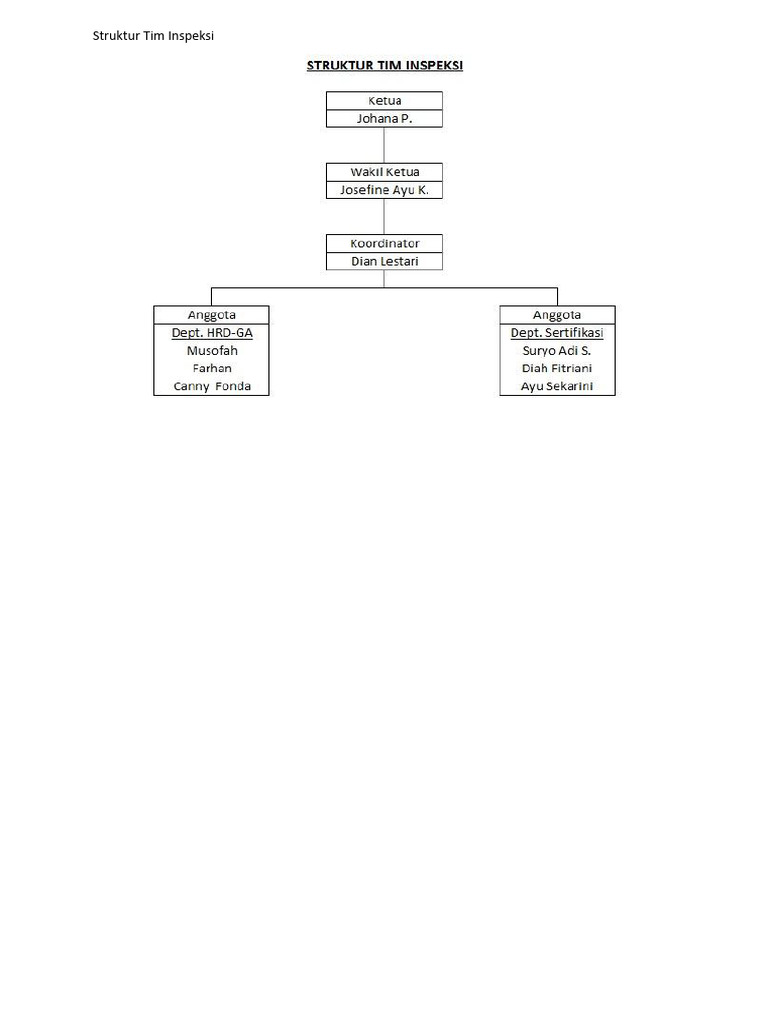 3 Struktur Tim Inspeksi | PDF