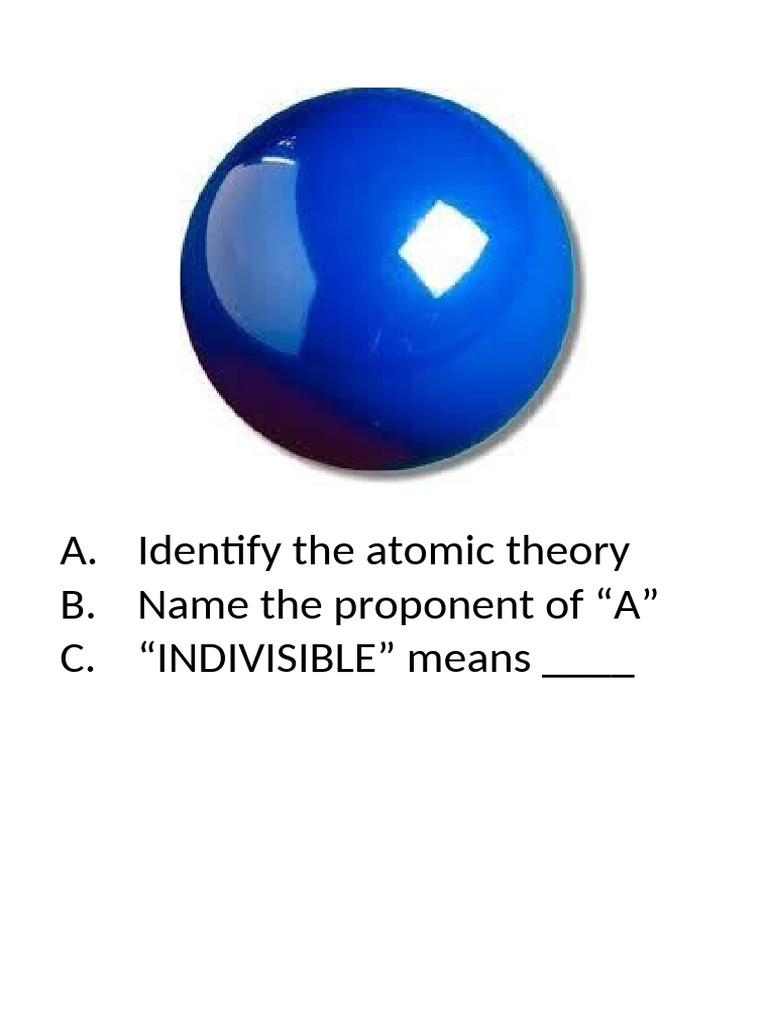 Atomic Theory and Organic Compounds Quiz | PDF