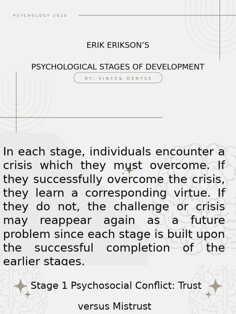 Erikson's Stages of Development Explained | PDF | Psychological ...