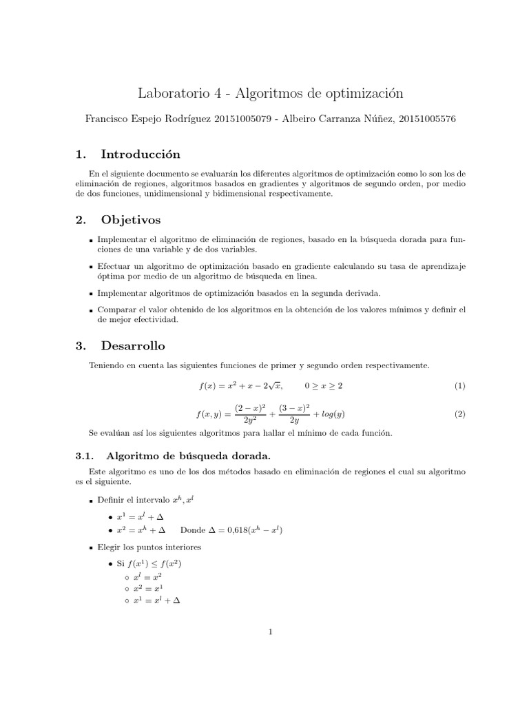 Algoritmos de Optimización | PDF | Optimización Matemática | Algoritmos