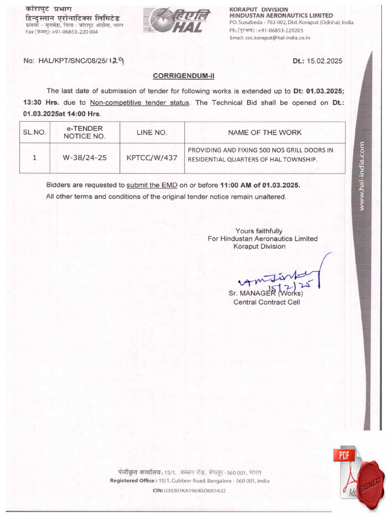 Digitally Signed by Ajit Michael Tirkey Date: 2025.02.15 13:09:14 IST Reason: PDF Authenticated ...