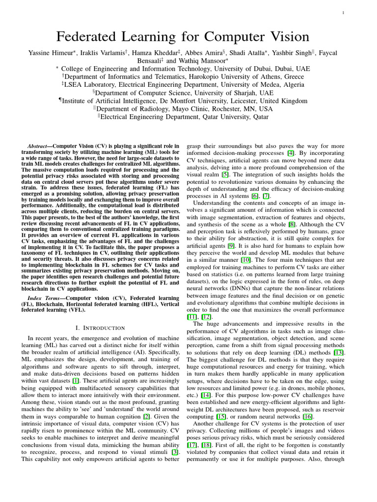 FL_for_computer_vision | PDF | Machine Learning | Artificial Intelligence