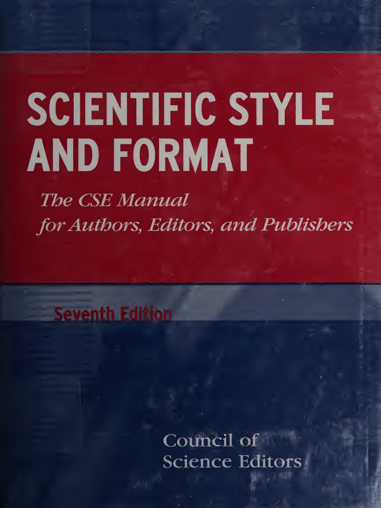 Scientific Style and Format_ the CSE Manual for Authors, -- Style ...