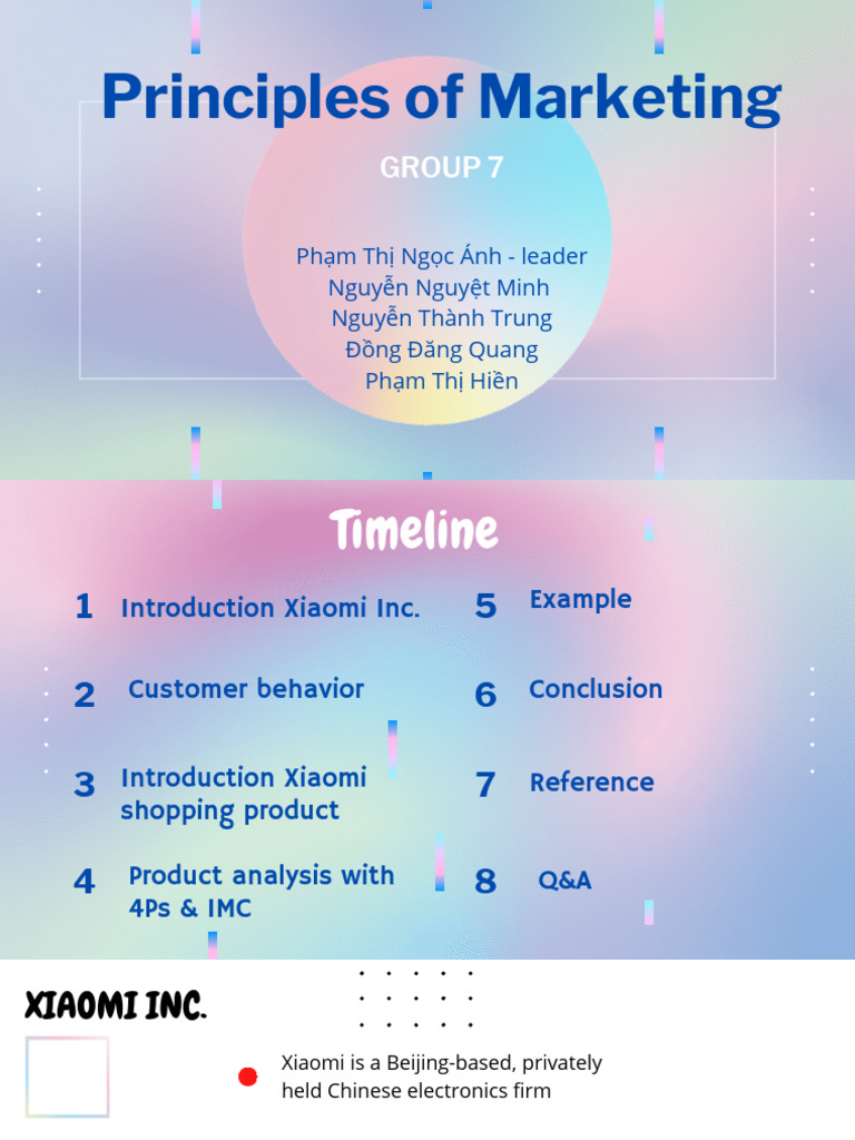 Group 7 Principles of Marketing | PDF | Xiaomi | E Commerce