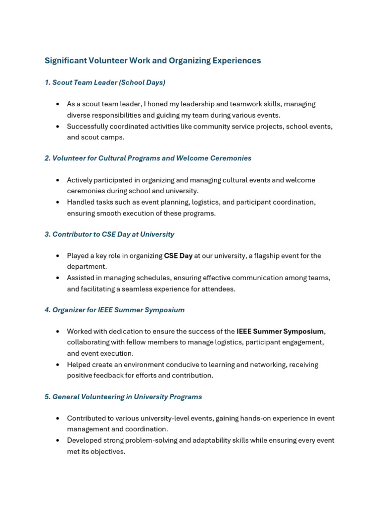 Work Experience | PDF