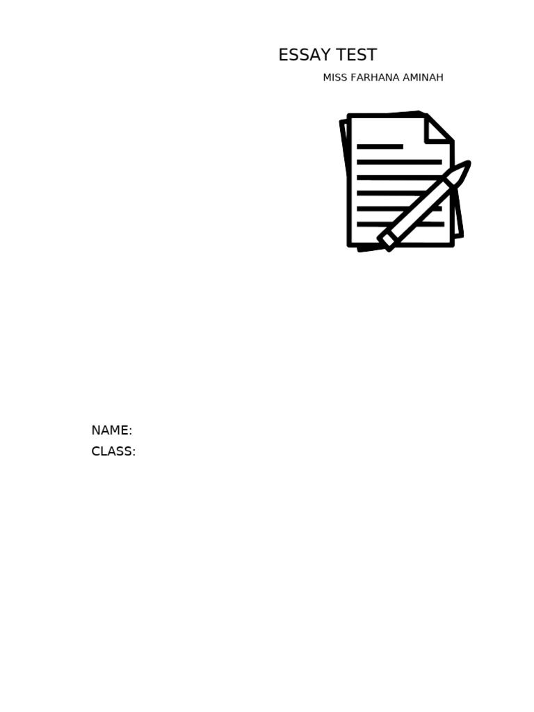 Essay Test by Miss Farhana Aminah | PDF