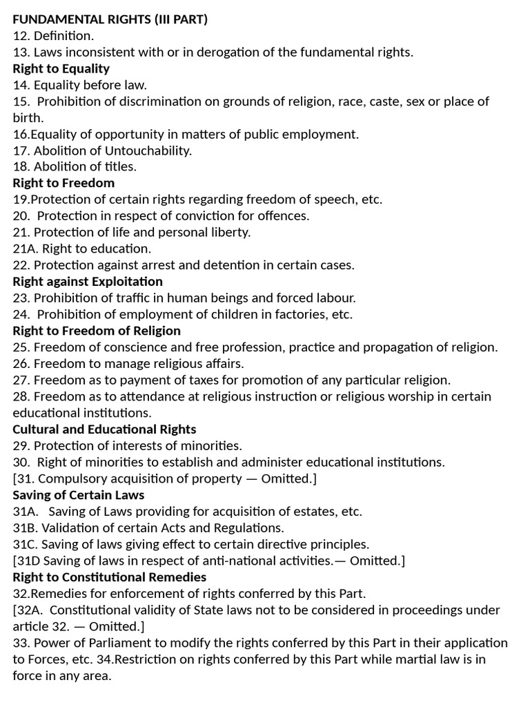 Fundamental Rights | PDF