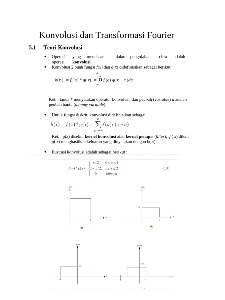 Konvolusi & Transformasi Fourier | PDF