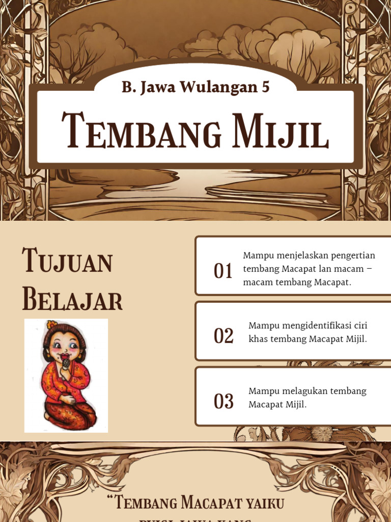Watak dan Ciri Tembang Mijil | PDF