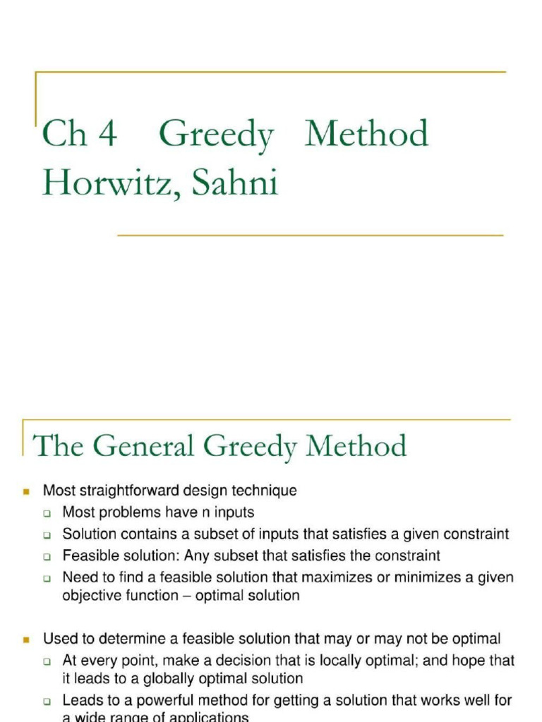 Greedy Method | PDF