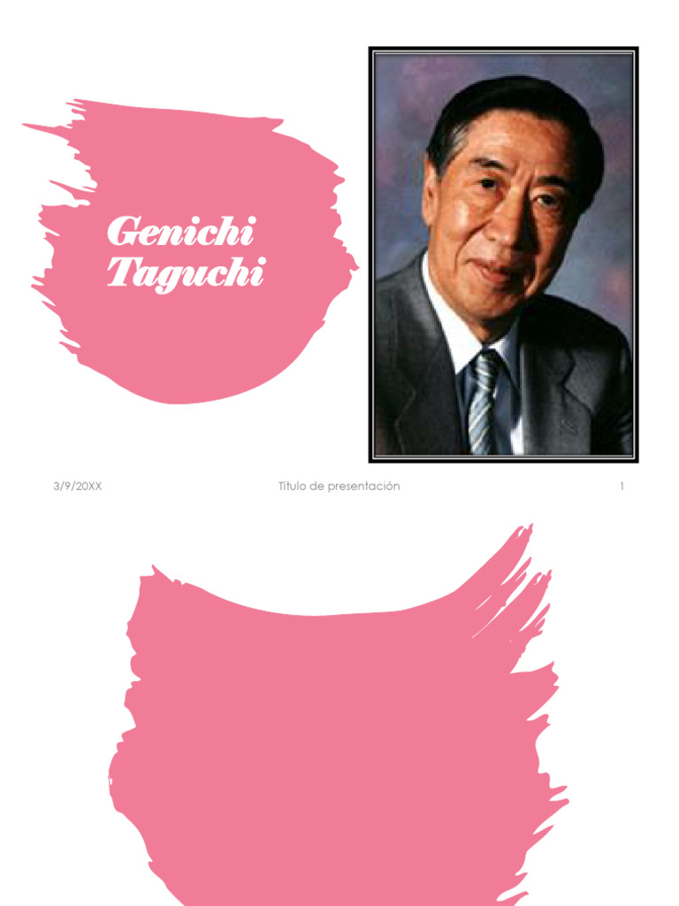 GENICHI TAGUCHI | PDF | Diseño | Función de pérdida