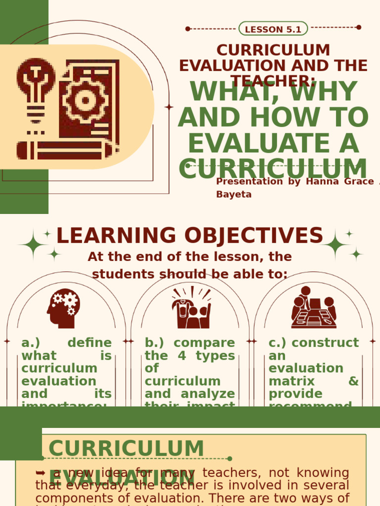 Curriculum Evaluation: Importance & Methods | PDF | Evaluation ...