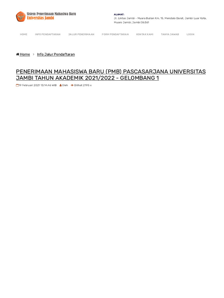 Info Jalur Pendaftaran | PDF