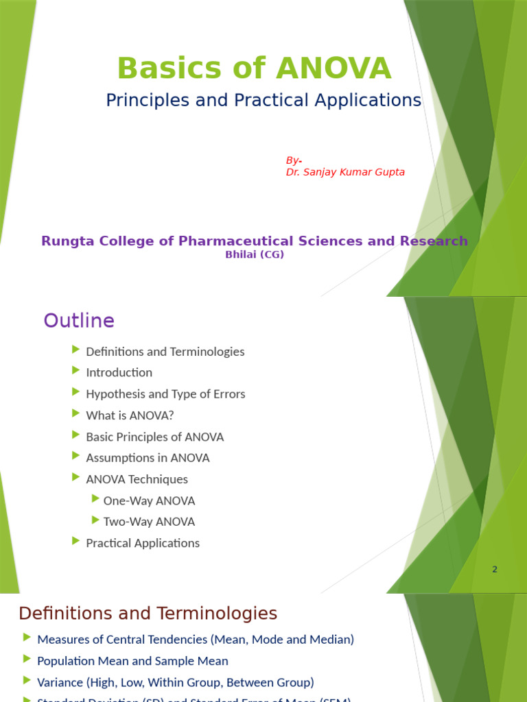 Understanding ANOVA: Principles & Applications | PDF