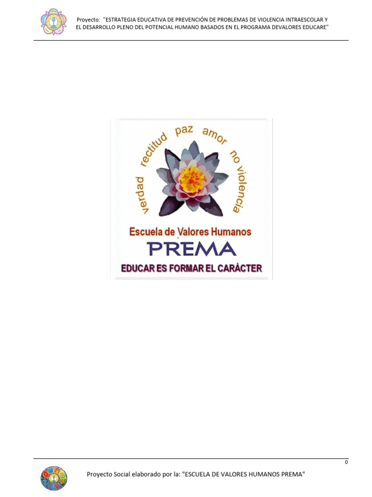 Proyecto Educativo Educare 2023-1 | PDF | Inteligencia | Violencia