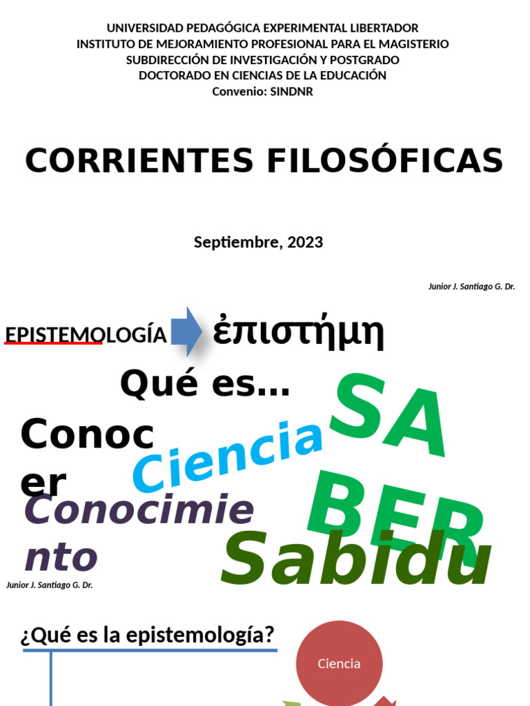 Corrientes filosoficas UPEL SINDNR | PDF | Realismo filosófico | Empirismo