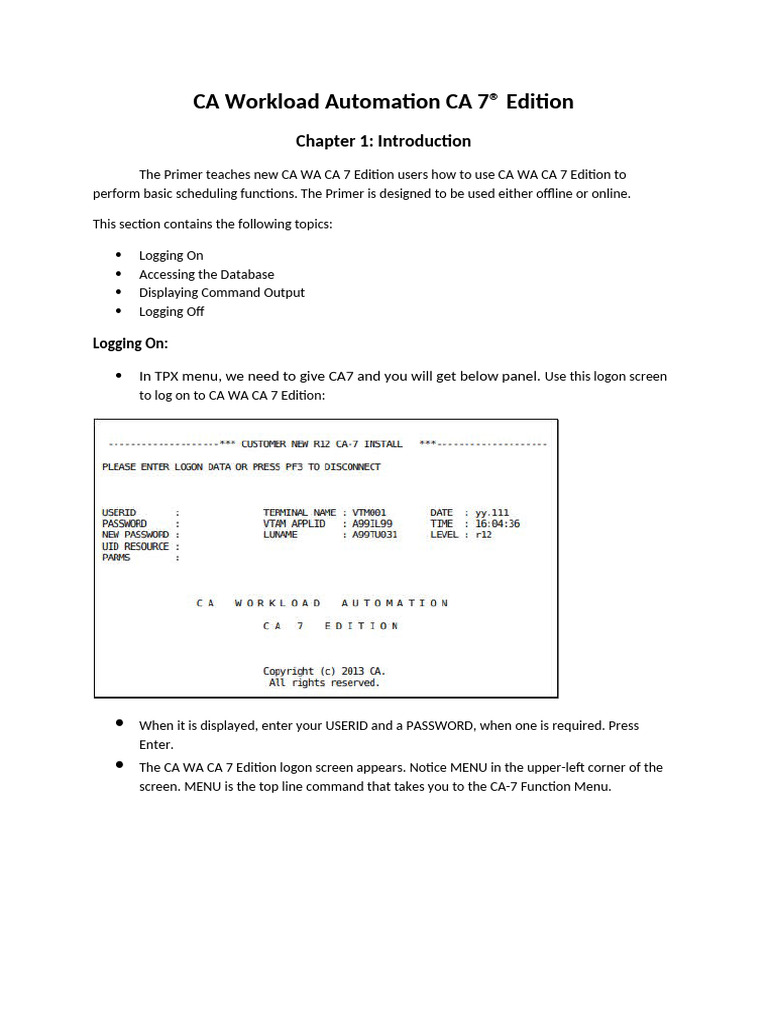 CA Workload Automation CA 7 | PDF | Databases | System Software