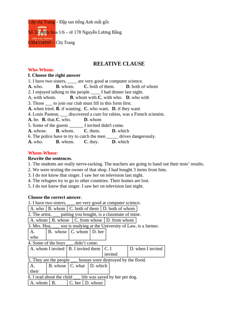 Mastering Relative Clauses in English | PDF