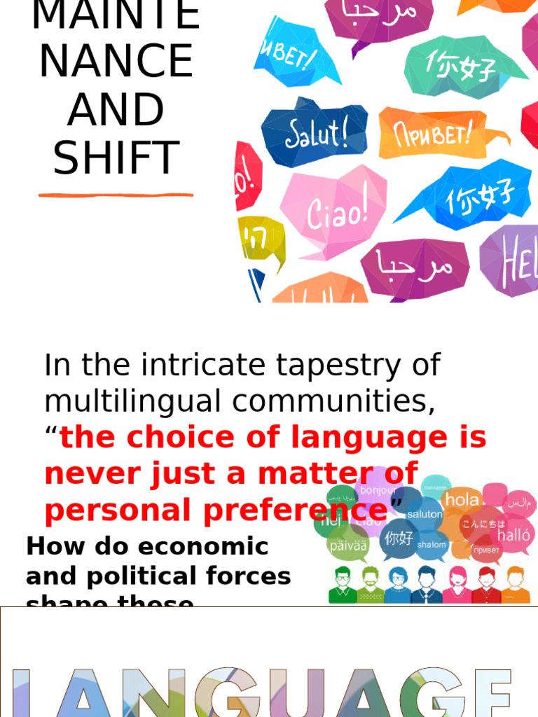 Language Maintenance and Shift | PDF | Multilingualism | English Language