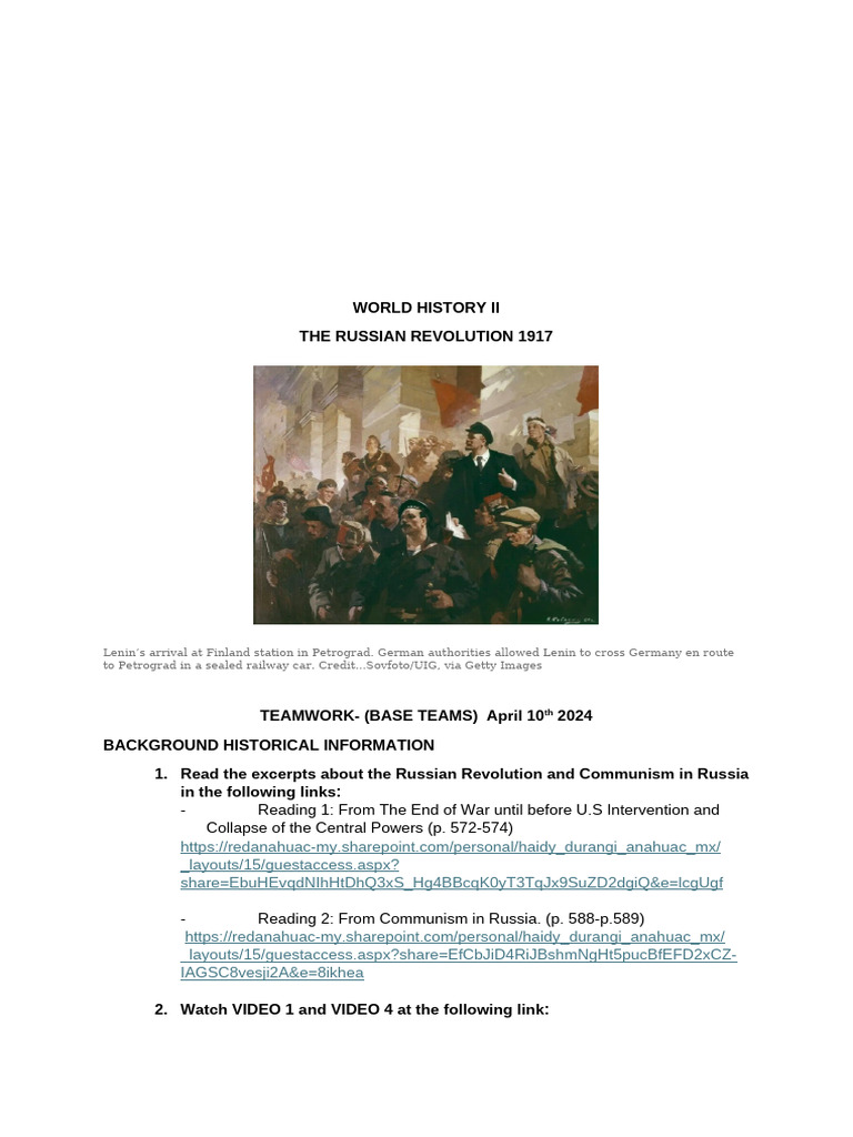 The Russian Revolution 1917 | PDF | Russian Revolution