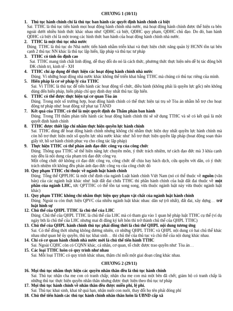 Nhận Định TTHC | PDF