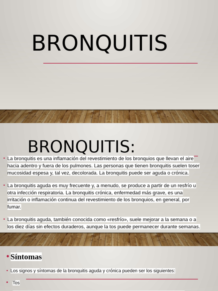 diAPOSITIVA BRONQUITIS | PDF