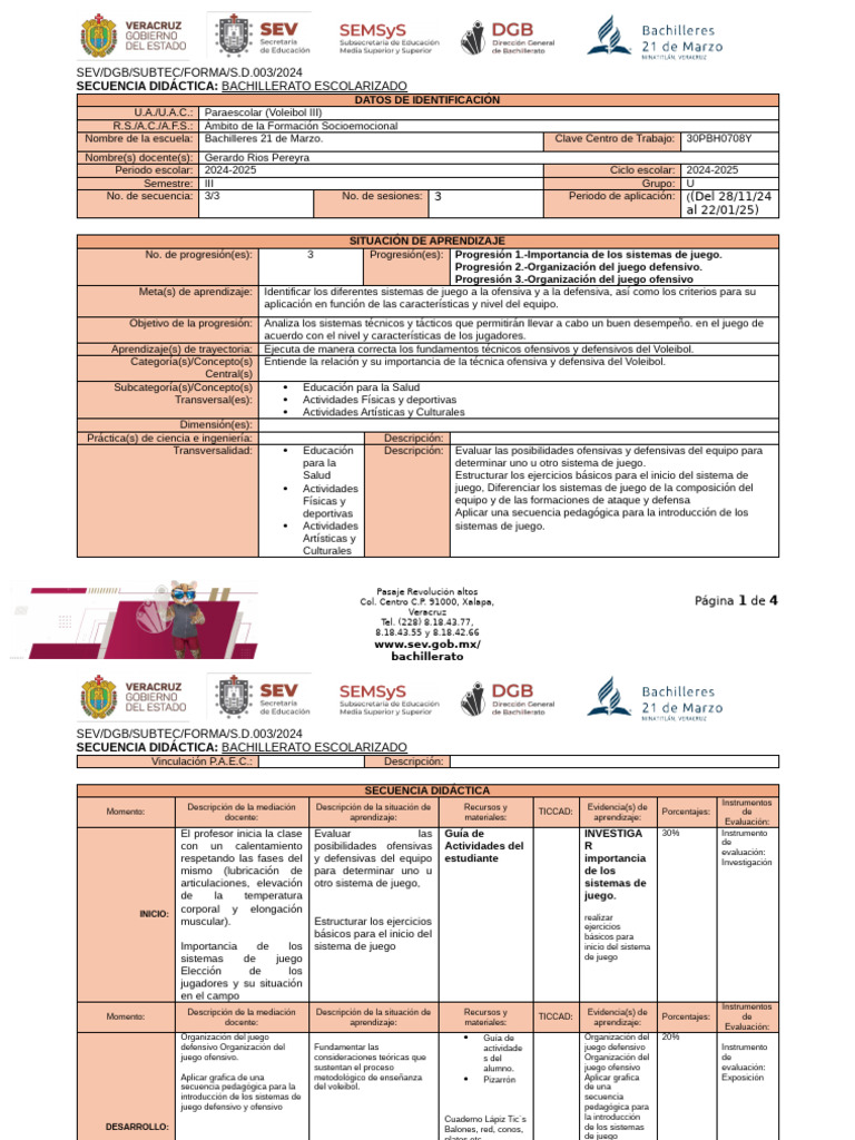 Progresión 3 | PDF | Maestros | Evaluación