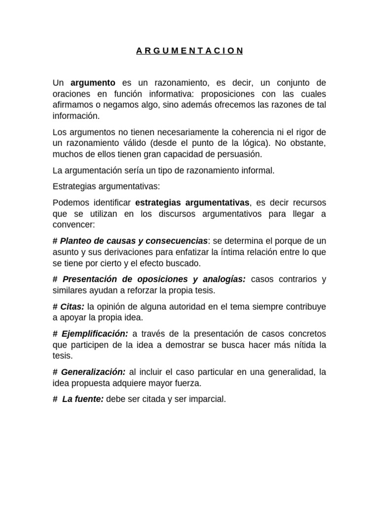 Presentación de argumentos en debates | PDF | Argumento