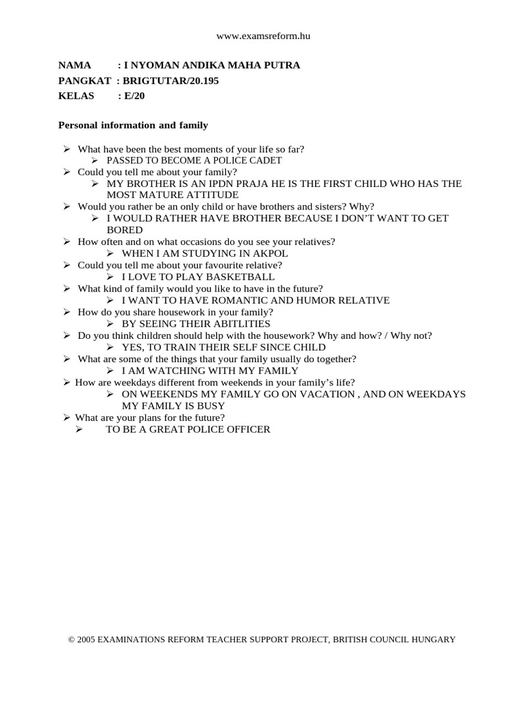 English Questions | PDF