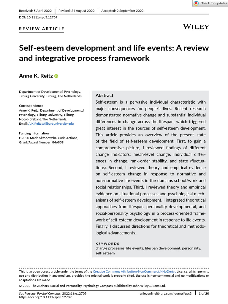 sELF ESTEEM | PDF | Self Esteem | Pride
