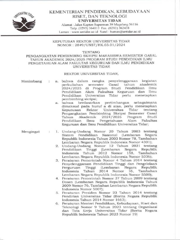 2849 SK DOSBING SKRIPSI PIPA-dikompresidikompresi | PDF