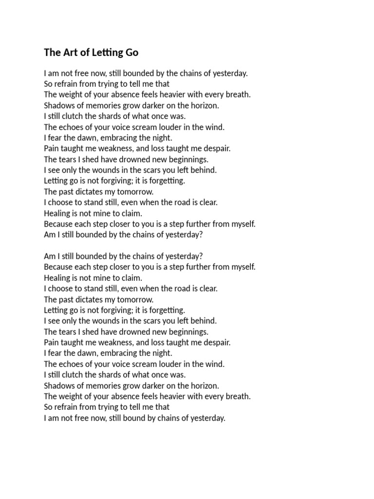 The Art of Letting Go | PDF