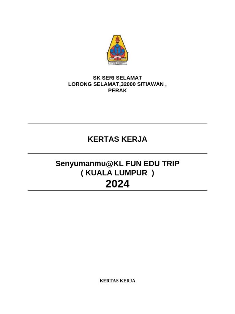 KERTAS KERJA LAWATAN KOKO 2024 | PDF