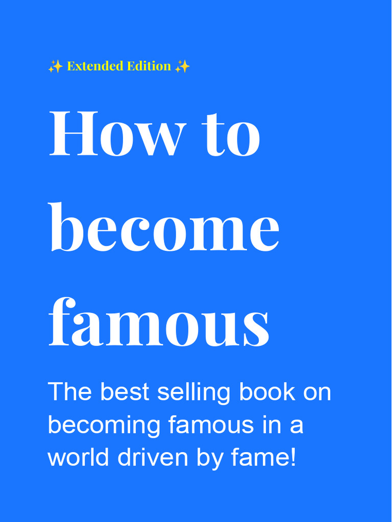 Become Famous - Extended Edition | PDF | Brand | Narrative