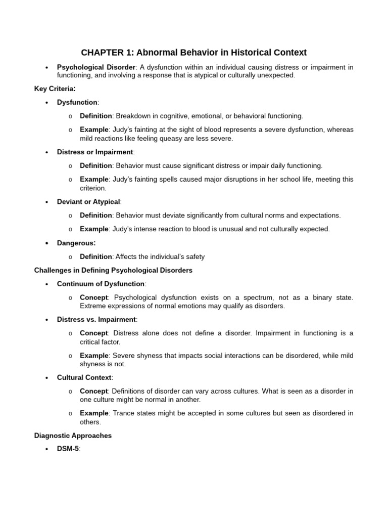 Historical Context of Abnormal Behavior | PDF | Neurotransmitter ...