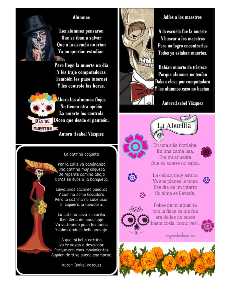 Ejemplo Calaveritas Literarias | PDF