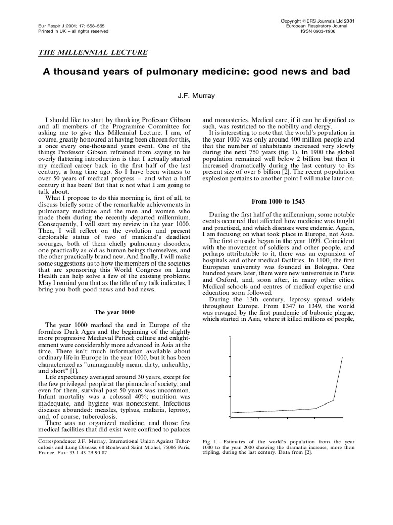 Eur Respir J-2001-Murray-558-65 | PDF | Tuberculosis | Infection