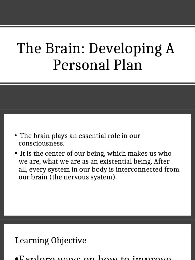 6.1 The Brain Developing A Personal Plan | PDF | Sleep | Brain