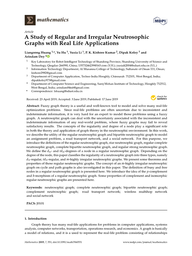 A Study of Regular and Irregular Neutrosophic Graphs With Real Life ...