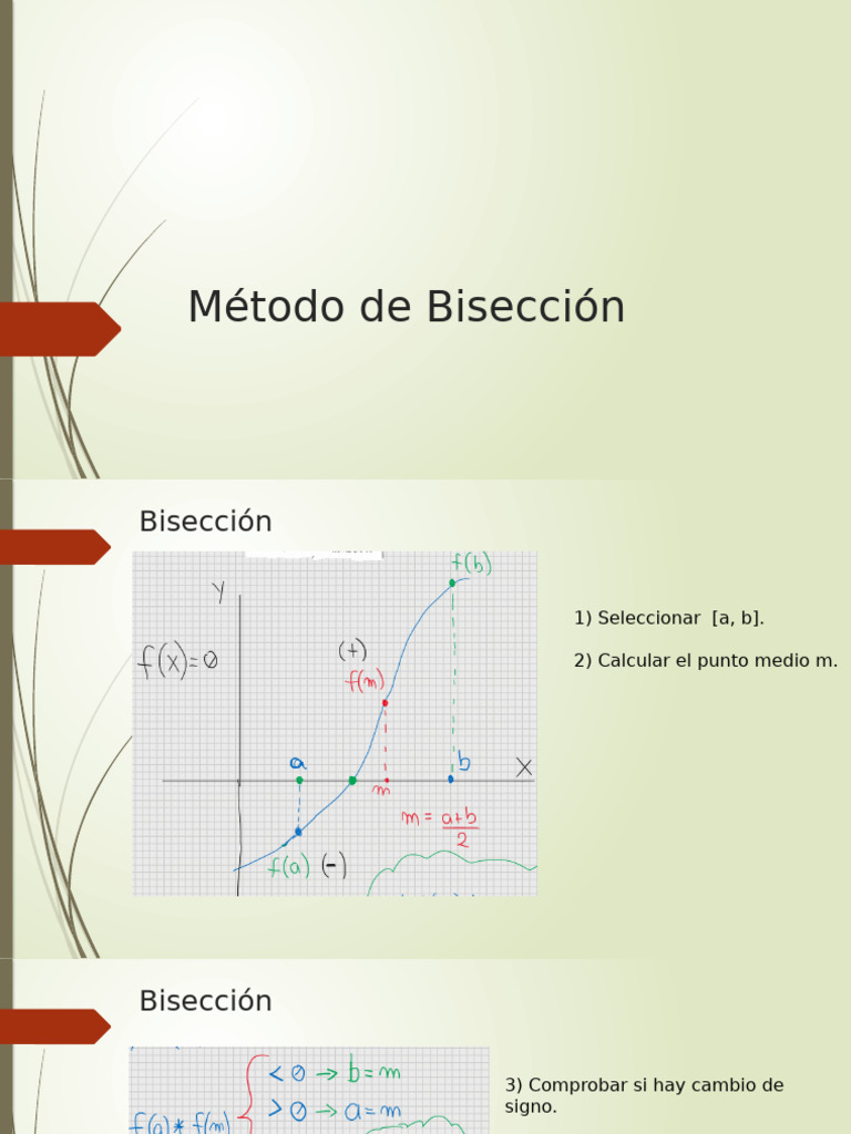 Método de Bisección: Pasos y Ejemplo | PDF