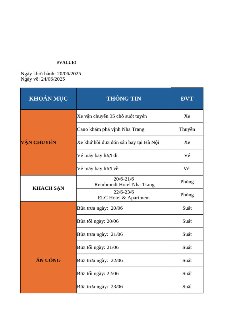 Bảng Giá Tour Hà Nội - Nha Trang - Đà Lạt N13 | PDF