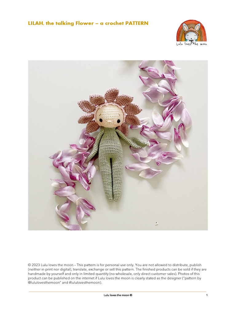 Lilah The Talking Flower | PDF | Crochet | Yarn