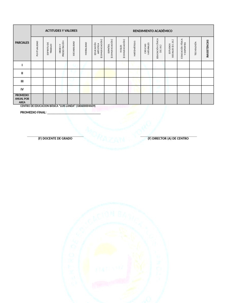 Boleta Calificacion Interna - Iii - 2023 | PDF