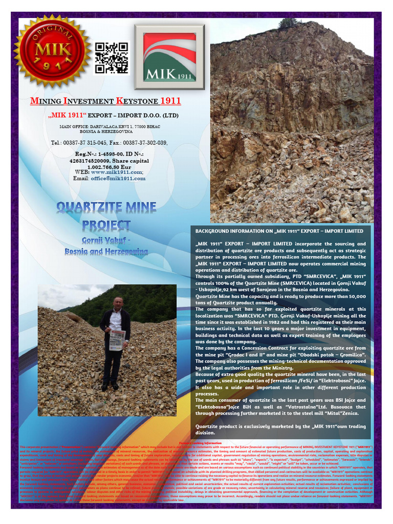 Quartzite project | PDF | Mining | Expense