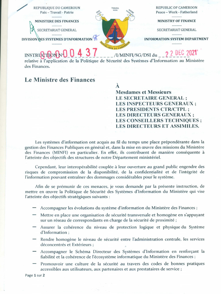 Instruction_PSSI_francais | PDF