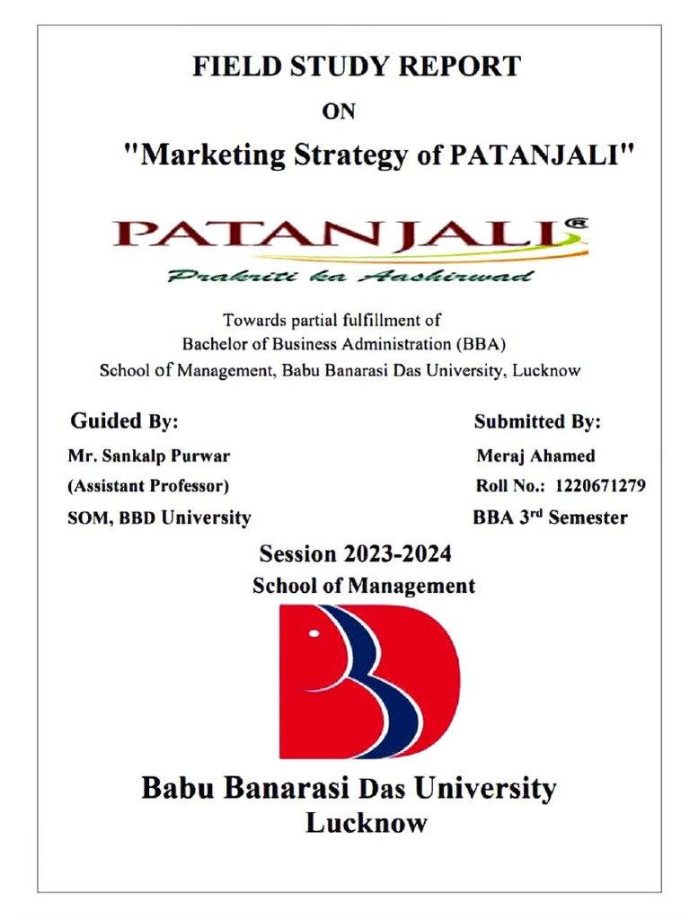 FIELD STUDY REPORT MERAJ AHAMED | PDF