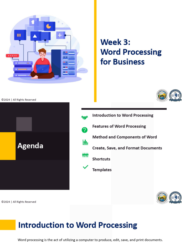 Week 3 Word Processing For Business | PDF | Word Processor | Microsoft Word