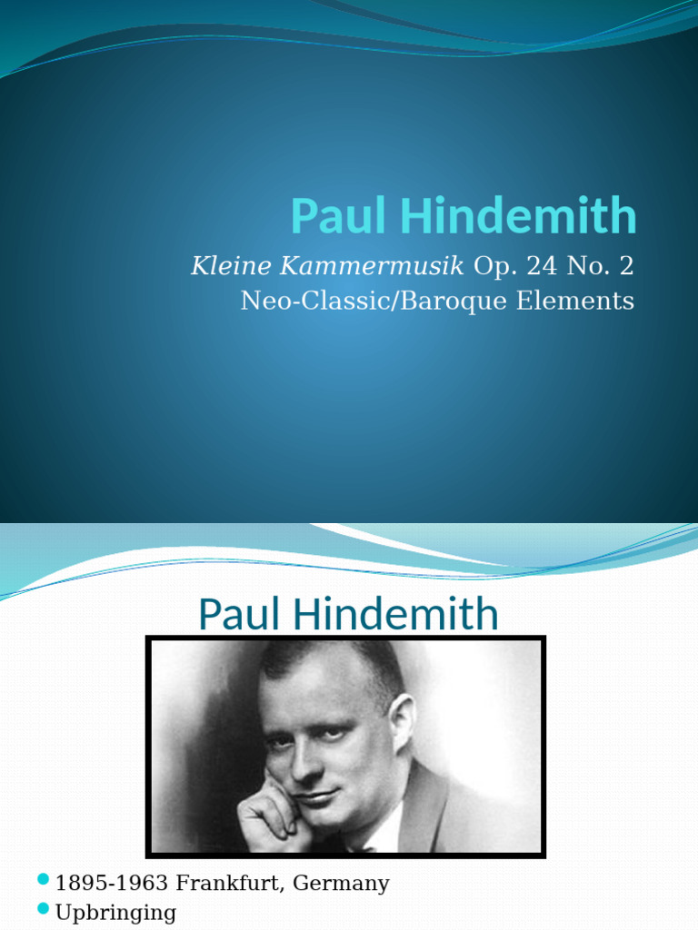 Hindemith's Kleine Kammermusik Analysis | PDF